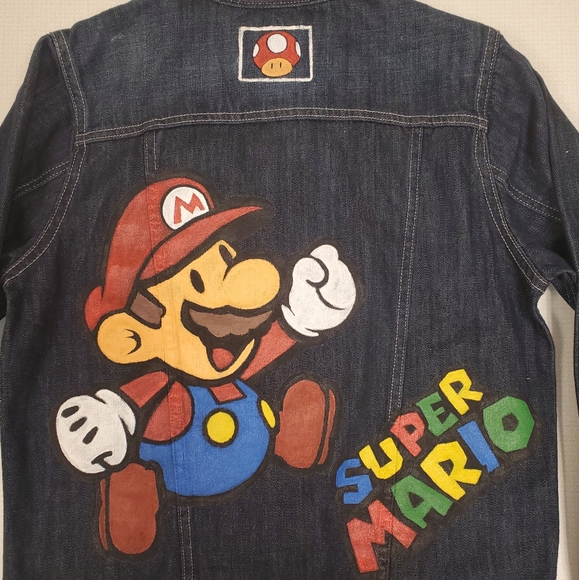 Jackets & Coats | Super Mario Custom Jean Jacket | Poshmark